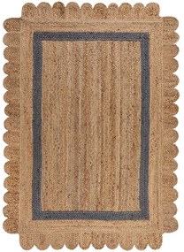 Flair Rugs koberce Kusový koberec Grace Jute Natural/Grey ROZMĚR: 160x230