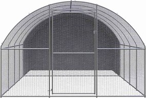 Venkovní klec pro kuřata 3 x 4 x 2 m pozinkovaná ocel 3095473