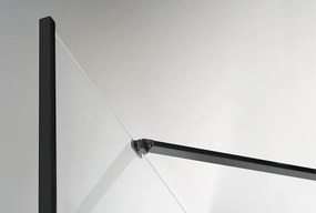 Polysan Polysan, ZOOM LINE BLACK čtvrtkruhová sprchová zástěna 900x900mm, čiré sklo, levá, ZL2615BL