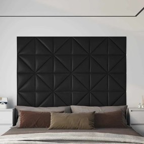 vidaXL Nástěnné panely 12 ks 30 x 30 cm umělá kůže 0,54 m² [343941] Barva: Černá