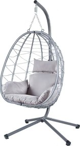 Casarredo - Komfort nábytek Závěsné houpací křeslo VIGRA/NOELA barva šedá