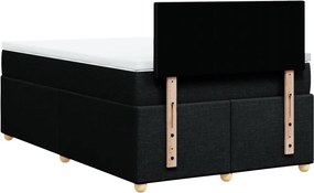 Box spring postel s matrací černá 120x200 cm textil 3286642