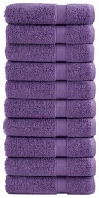 Prémiové osušky SOLUND 10 ks fialové 100x150 cm 600 g/m² 137361
