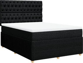 Box spring postel s matrací černá 140 x 190 cm textil 3294360
