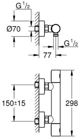 GROHE 34773000 - Termostatická sprchová baterie PRECISION GET DN 15 lesklý chrom