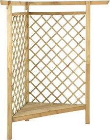 Rohová pergola s lavicí 166 x 81 x 174 cm impregnovaná borovice 318418