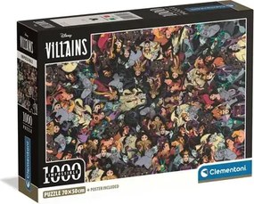 CLEMENTONI Puzzle Impossible: Disney Villains / 1000 dílků / od 14 let