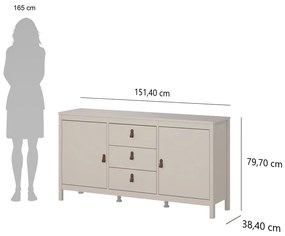 Šedobéžová komoda 152x80x38 cm Madrid – Tvilum