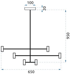 Toolight - Závěsné svítidlo 12xE27 60W, černá, OSW-05321