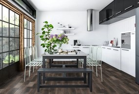 Oneflor, Vinylová podlaha lepená ECO 55 050 Walnut Dark Brown - ořech, 1219,2 x 184,1 mm