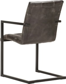 vidaXL Konzolové jídelní židle 2 ks pravá kůže [321850] Barva: tmavě hnědá