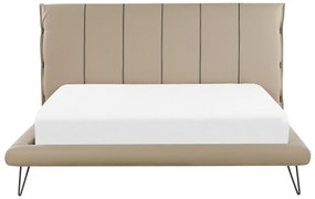 Béžová postel z umělé kůže 180 x 200 cm  BETIN Beliani