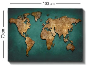 Obraz Mapa 70x100 cm