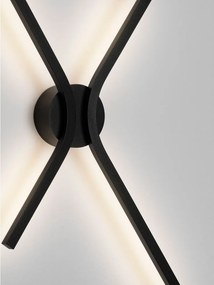 Matně černé hliníkové LED stmívatelné nástěnné svítidlo Akro – Nova Luce