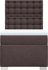 Box spring postel s matrací tmavě hnědá 90x200 cm textil 3290388