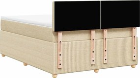 Box spring postel s matrací krémová 140x190 cm textil 3287470