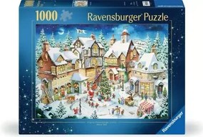 RAVENSBURGER Puzzle Vánoční vesnička / 1000 dílků / 70 x 50 cm