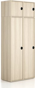 Nástavba pro skříně FRAME, 2x dveře, 872 x 450 x 427 mm, RFID zámek, dub přírodní
