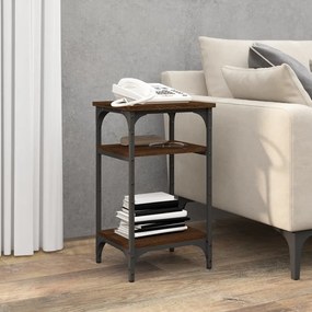 Odkládací stolek hnědý dub 35 x 30 x 60 cm kompozitní dřevo - Default Title