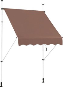 Costway 150 cm široká příchytná markýza bez vrtání, balkonová