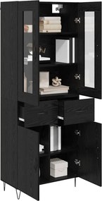 Vysoký bufet Černý dub 69,5 x 34 x 90 cm Kompozitní dřevo 3402711