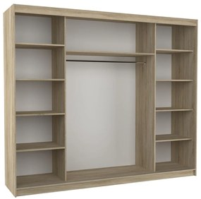 Šatní skříň s posuvnými dveřmi Salto - 250 cm Barva: Bílá