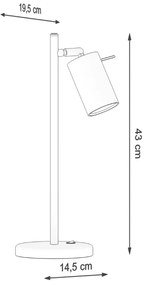 RING Stolní lampa, bílá SL.1090 - Sollux