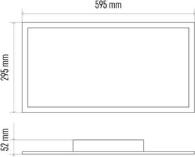 EMOS CCT přisazený LED panel 300x600mm s dálkovým ovládáním ZM5172