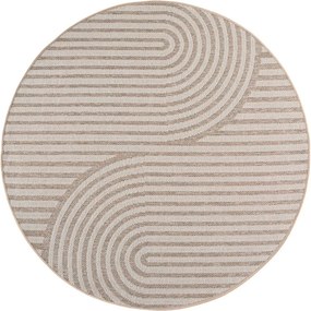 Béžový kulatý vnitřní a venkovní koberec ø 80 cm Desert 1301 – Ayyildiz Carpets