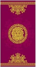 Plážová osuška egyptská froté 100% bavlna Zeus bordová 90x170cm TiaHome