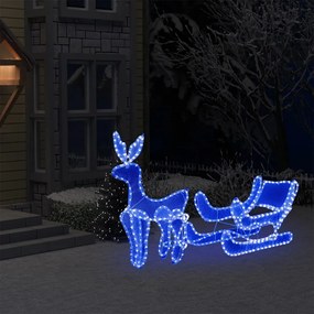vidaXL Vánoční světelná dekorace vyplétaný sob se sáněmi 432 LED diod [289971] Barva: Teplá bílá