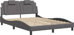 Rám postele Viana bez matrace šedý 120x200 cm umělá kůže 3208085