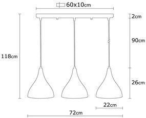 Černé závěsné svítidlo s kovovým stínidlem Sağlam – Opviq lights