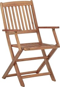 vidaXL Skládací zahradní židle s poduškami 8 ks masivní akácie [3074985] Barva: taupe