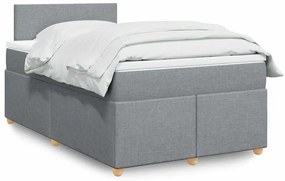 Box spring postel s matrací světle šedá 120x190 cm textil 3286612