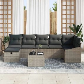 Set pohovek 8 ks Šedá polyratan 3359308