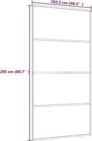 Posuvné dveře ESG sklo a hliník 102,5 x 205 cm bílé 151664
