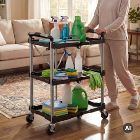 Servírovací vozík Wiltec – 120 kg (64381)