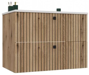 Závěsná skříňka s umyvadlem TIGO 2S 80 cm dub evoke