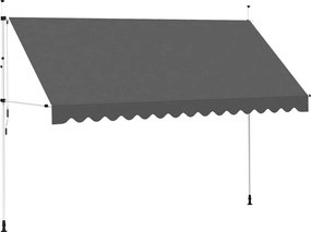 Ručně zatahovací markýza 400 cm antracitová 143692