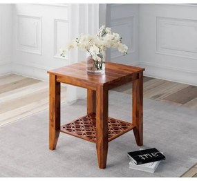 Indický nábytek - Odkládací stolek Mira 45x45x45 z indického masivu palisandr Only stain