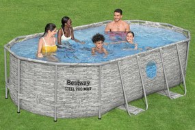 BESTWAY Power Steel Swim Vista bazén s oknem 427x250x100 14x8FT 7in1
