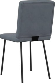 Jídelní židle 6 ks tmavě šedé samet 3315557