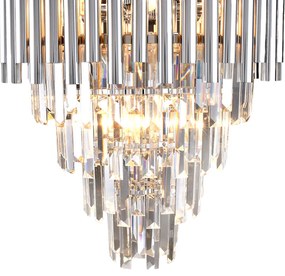 Lustr Madison II, 1x křišťálové/chromové kovové stínítko, (fi 45cm), ch