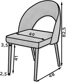 ADRK Furniture Sada stůl s židlemi RODOS 82 SE-ROD-82-S