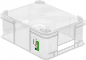 Keeeper Úložný box pro domácnost i dílnu, BRUNO L, 20,5L, 43 x 35 x 17,5 cm, transparentní