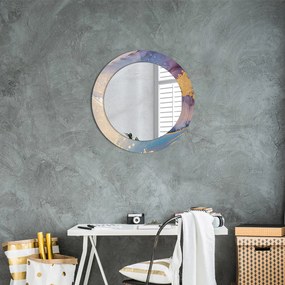 Kulaté dekorativní zrcadlo na zeď Mramorový kámen fi 60 cm