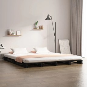 vidaXL Postel z palet 120 x 200 cm masivní borové dřevo [821389] Barva: Šedá