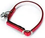 Beeztees Obojek pro kočky kožený červená 23.5-28cm x 10mm