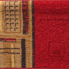 vidaXL Nášlapy na schody samolepicí 5 ks 65x21x4 cm [149842] Barva: Červená